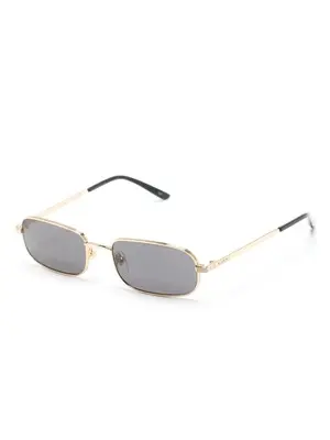 Gucci Rectangle-frame Sunglasses - Gold-tone