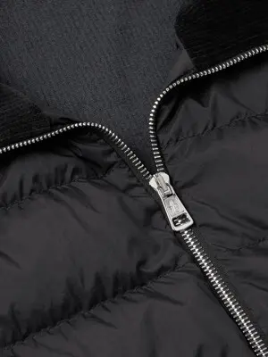 Moncler Ribbed Cotton-blend Chenille And Quilted Shell Down Zip-up Cardigan