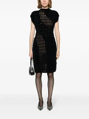 GENNY Panelled Yarn Midi Dress