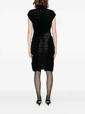 GENNY Panelled Yarn Midi Dress