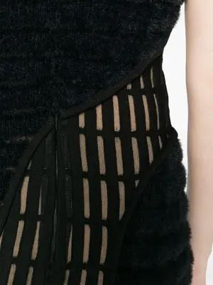 GENNY Panelled Yarn Midi Dress