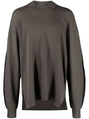 Issey Miyake Crew-neck Wool Jumper - Green