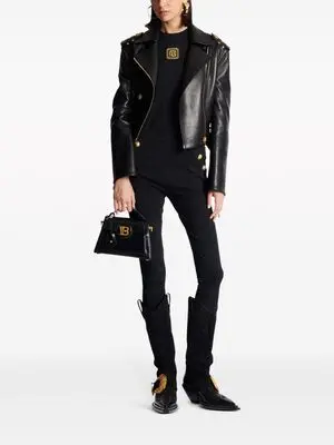 Balmain Pb Logo-embroidered Tank Top - Black