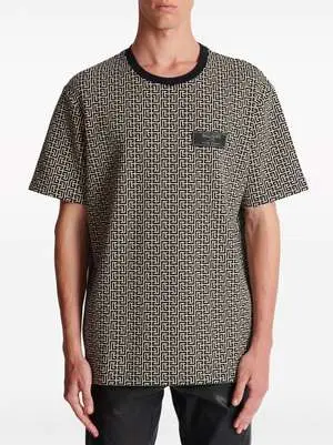 Balmain Monogram-jacquard T-shirt