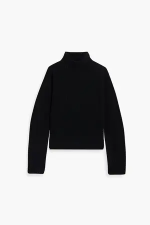 Iris & Ink Ribbed Merino Wool Turtleneck Sweater