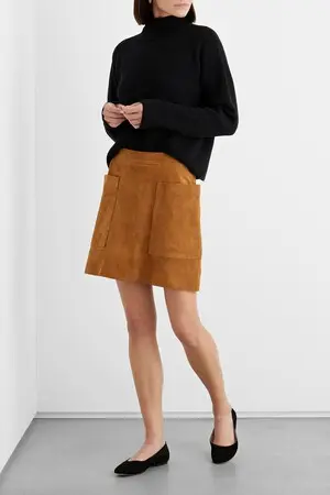 Iris & Ink Ribbed Merino Wool Turtleneck Sweater