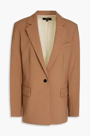 Theory Grain De Poudre Woolblend Blazer Light Brown