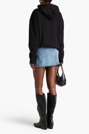 RE/DONE Acid Wash Mini Wrap Skirt - Mid Denim