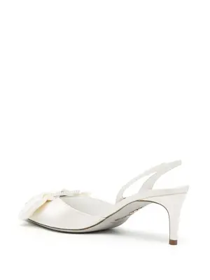Rene Caovilla 65mm Bow-detail Leather Pumps