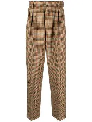Kenzo Checkered Pleated Tailored Trousers