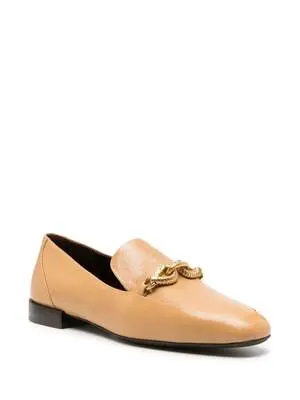 Tory Burch Jessa Horse-head Leather Loafers - Neutrals