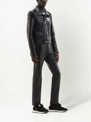 COURREGES Vinyl Straight-leg Trousers - Black