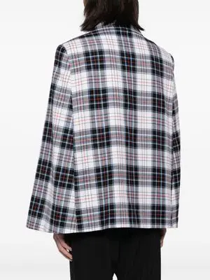 Comme Des Garçons Check-pattern Wool Blazer