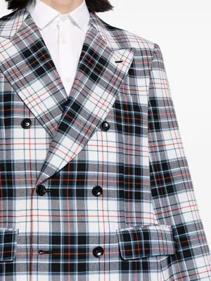 Comme Des Garçons Check-pattern Wool Blazer