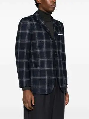 Kiton Plaid-check Single-breasted Blazer