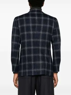 Kiton Plaid-check Single-breasted Blazer