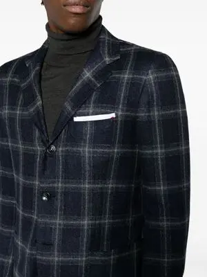Kiton Plaid-check Single-breasted Blazer