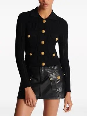 Balmain Buttoned Ribbed Cardigan