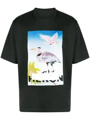 Heron Preston Graphic-print Cotton T-shirt - Green