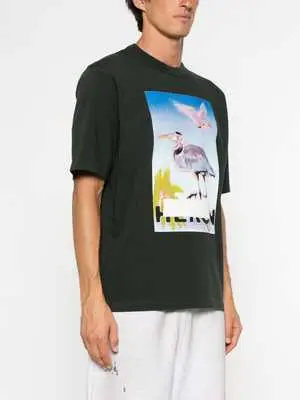 Heron Preston Graphic-print Cotton T-shirt - Green
