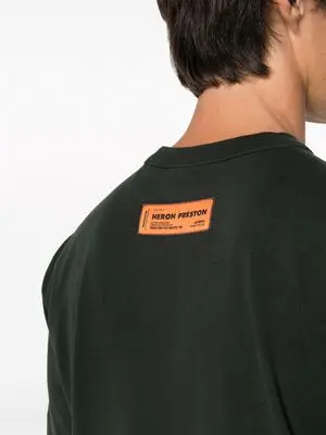Heron Preston Graphic-print Cotton T-shirt - Green