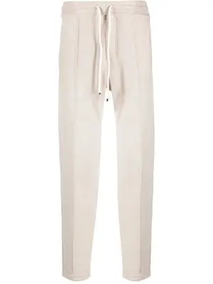 Brunello Cucinelli Drawstring-waist Cashmere Trousers - Neutrals