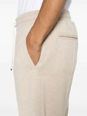 Brunello Cucinelli Drawstring-waist Cashmere Trousers - Neutrals