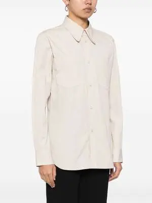 LEMAIRE Pointed-collar Press-stud Shirt - Neutrals