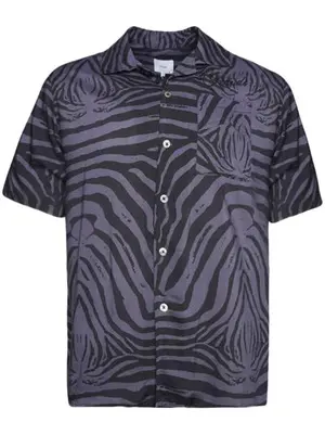 Rhude Zebra-print Short-sleeve Shirt