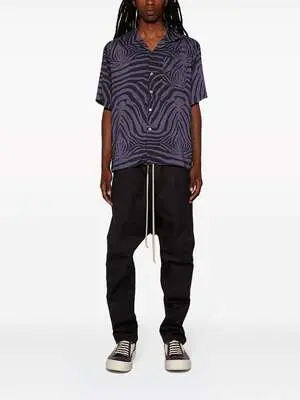 Rhude Zebra-print Short-sleeve Shirt