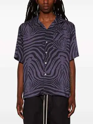 Rhude Zebra-print Short-sleeve Shirt