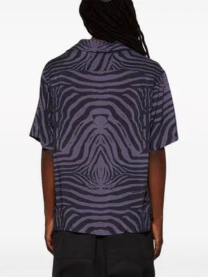 Rhude Zebra-print Short-sleeve Shirt