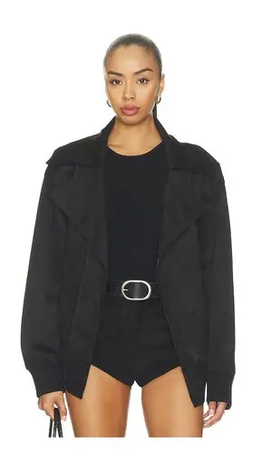 Norma Kamali Oversized Moto Jacket - Black