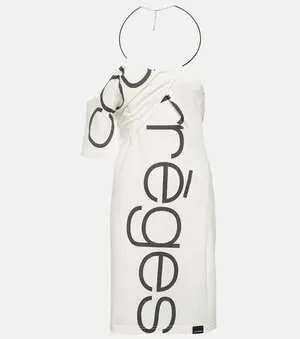 COURREGES Courrèges Logo Off-shoulder Mini Dress