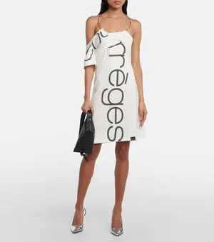 COURREGES Courrèges Logo Off-shoulder Mini Dress