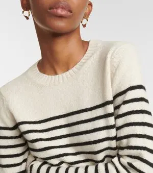 Khaite Diletta Striped Cashmere Sweater
