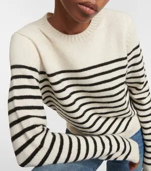 Khaite Diletta Striped Cashmere Sweater