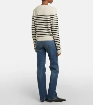 Khaite Diletta Striped Cashmere Sweater