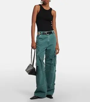 AGOLDE Vivian Strap Mid-rise Wide-leg Jeans