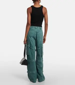 AGOLDE Vivian Strap Mid-rise Wide-leg Jeans