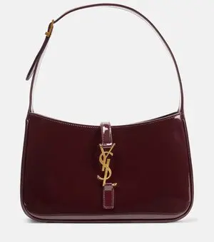 Saint Laurent Le 5 À 7 Patent Leather Shoulder Bag - Red