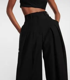 MONOT Mônot Pleated Crêpe Wide-leg Pants