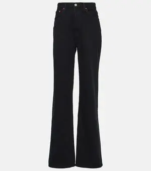 RE/DONE 70s Ultra High-rise Wide-leg Jeans - Black
