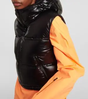 Aztech Mountain Snowbird Cropped Down Vest - Black