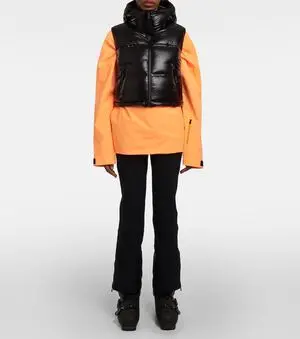 Aztech Mountain Snowbird Cropped Down Vest - Black