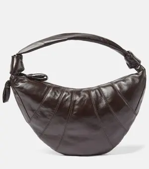 LEMAIRE Fortune Croissant Leather Shoulder Bag - Brown