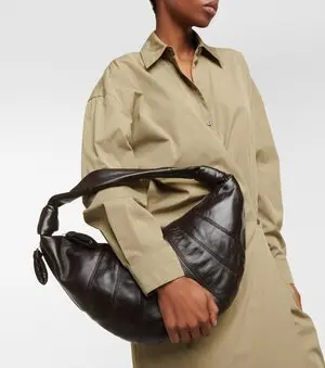 LEMAIRE Fortune Croissant Leather Shoulder Bag - Brown