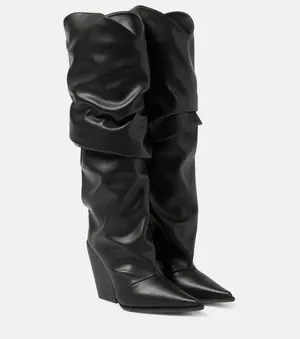 Alexandre Vauthier Faux Leather Knee-high Boots