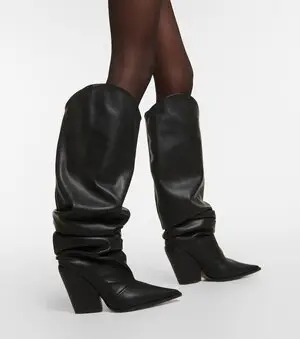 Alexandre Vauthier Faux Leather Knee-high Boots