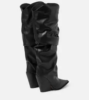Alexandre Vauthier Faux Leather Knee-high Boots